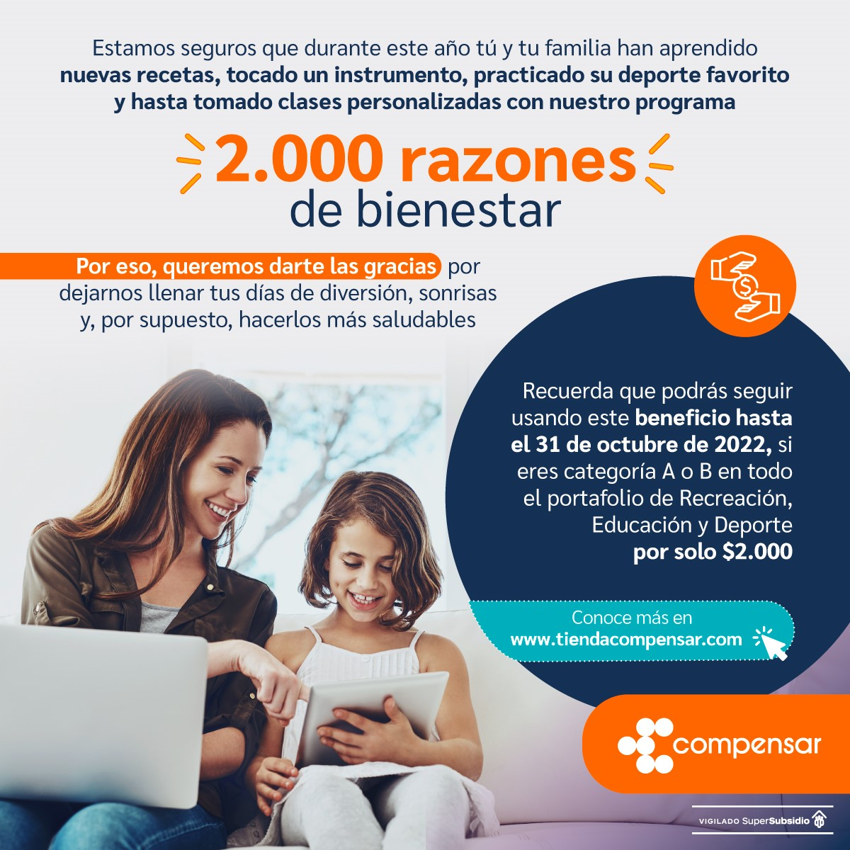 Fin Programa de Dos Mil Razones de Bienestar | DASCD Intranet - Mi escape Digital